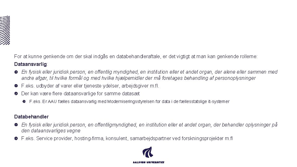 Databehandleraftaler Hvornr hvad og hvordan Velkommen til DATABEHANDLERAFTALER