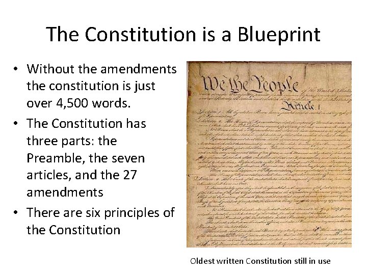 Chapter 3 The Constitution Section 1 A Blueprint