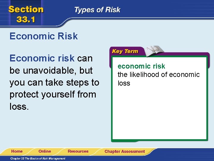 Chapter 33 The Basics of Risk Management Section