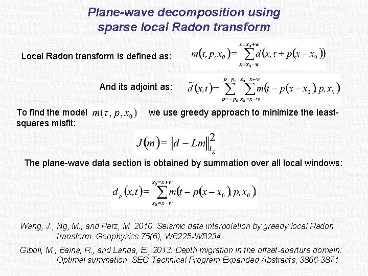 Imaging Of Diffraction Objects Using Poststack Reversetime Migration