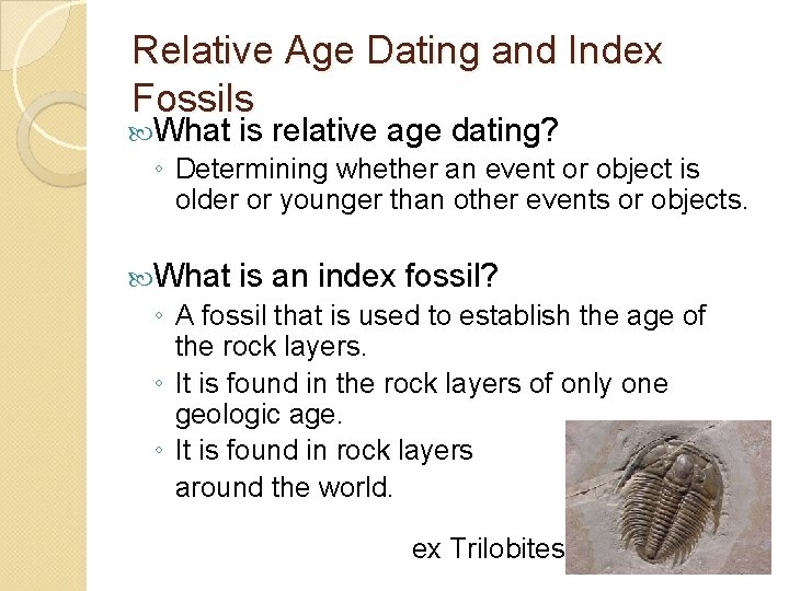 Fossils and The Law of Superposition By L