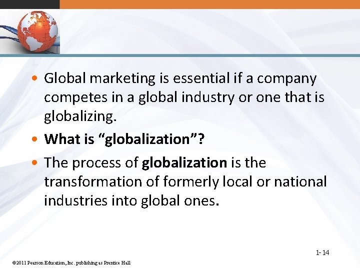 Introduction to Global Marketing Chapter 1 1 Introduction