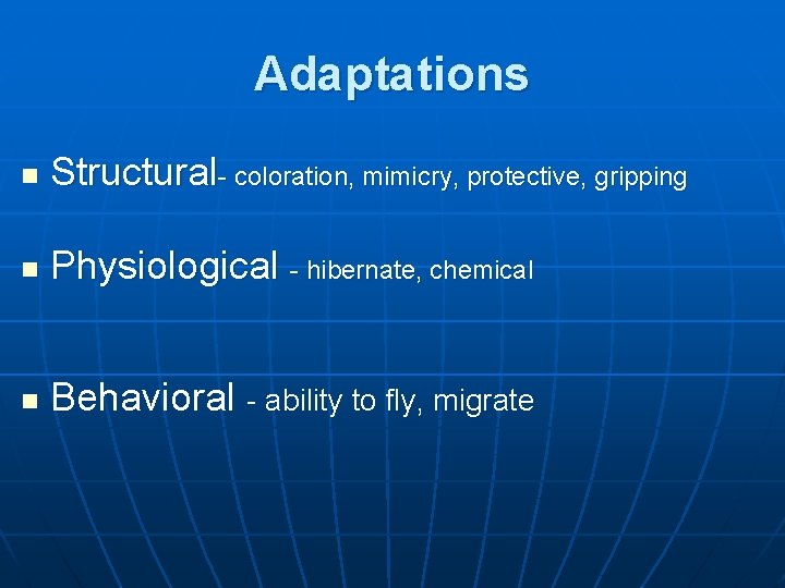 Evolution and Biodiversity Chapter 4 Key Concepts n