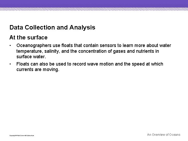 Section 1 An Overview of Oceans The global