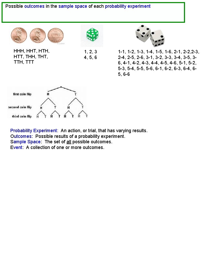 Lesson 10 1 Sample Spaces and Probability Learning