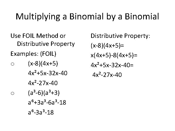 5 2 Polynomials Objectives 1 Add and Subtract