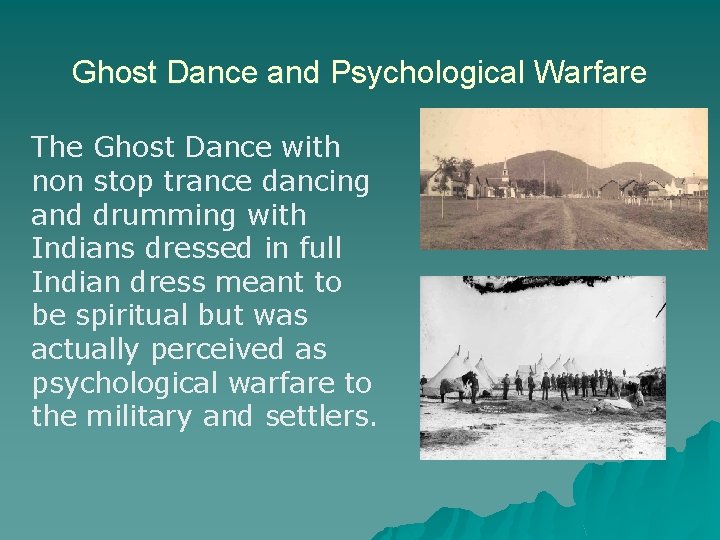Causes and Effects of the Ghost Dance Battle