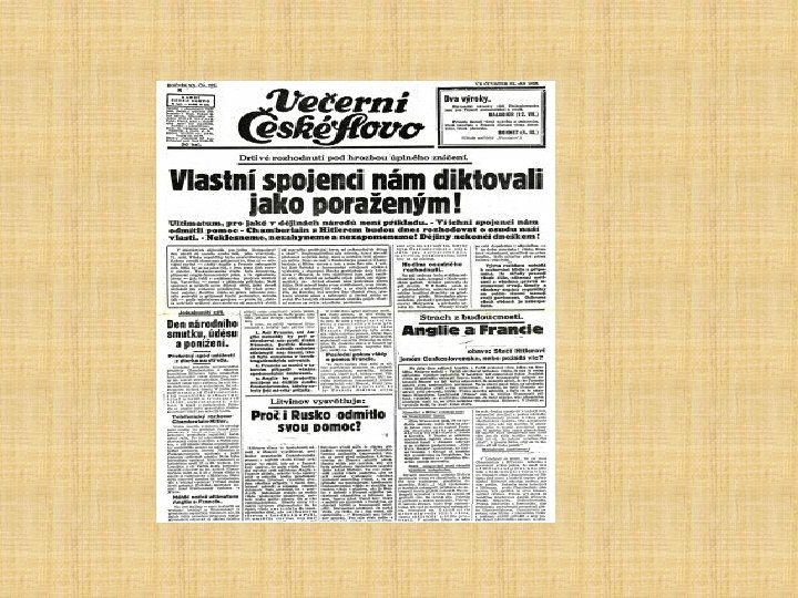 Mnichovsk diktt ZPRACOVAL Mgr Alena Jakubcov KOLA Z