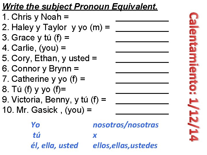 El Verbo Ser Yo t l ella usted