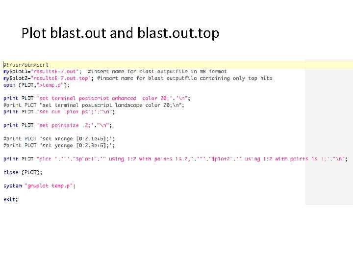 Blast output in tabular form Typical multiple sequence