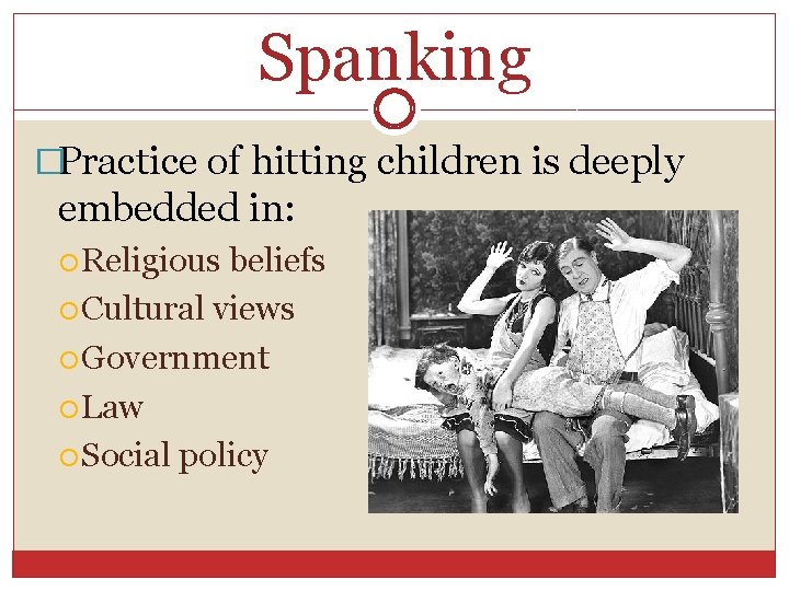 The Spanking Debate DISCIPLINE IN FAMILIES Defining Spanking