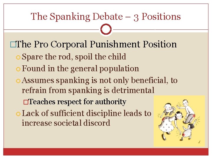 The Spanking Debate DISCIPLINE IN FAMILIES Defining Spanking