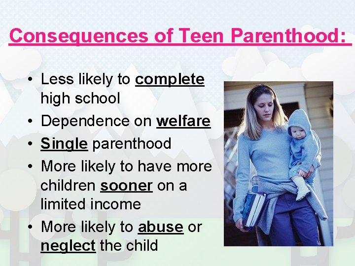 Demands of Parenthood Child Abuse Teen Parenthood PreTest