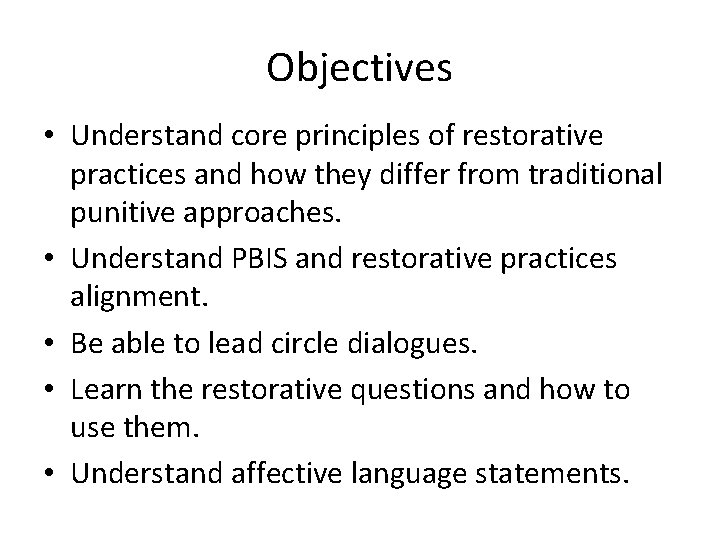 An Introduction to Restorative Practices with PBIS Day