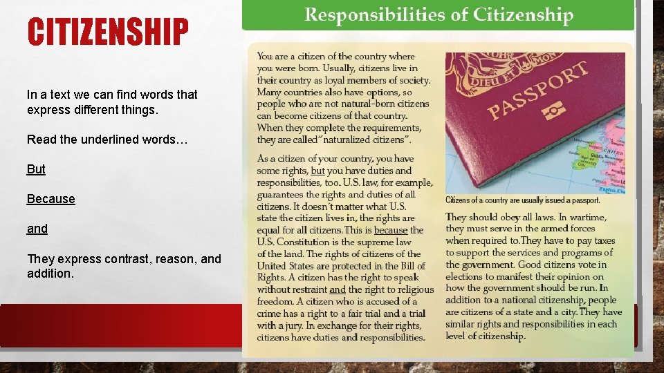 UNIT I RIGHTS AND RESPONSIBILITIES CLASS 1 HUMAN