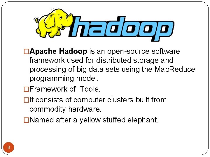 Big Data RAID Clusters HadoopHive 1 A lot