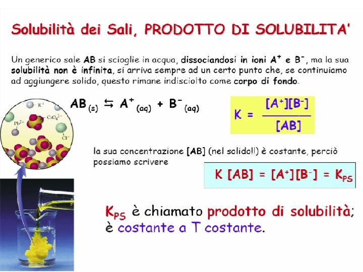 EQUILIBRI DI SOLUBILITA Solubilit la concentrazione del soluto