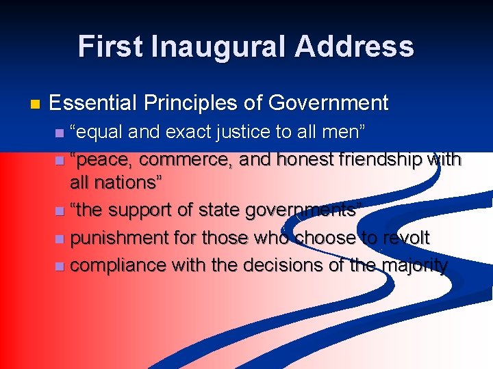 Thomas Jeffersons Presidency 1801 1809 The Beginning n