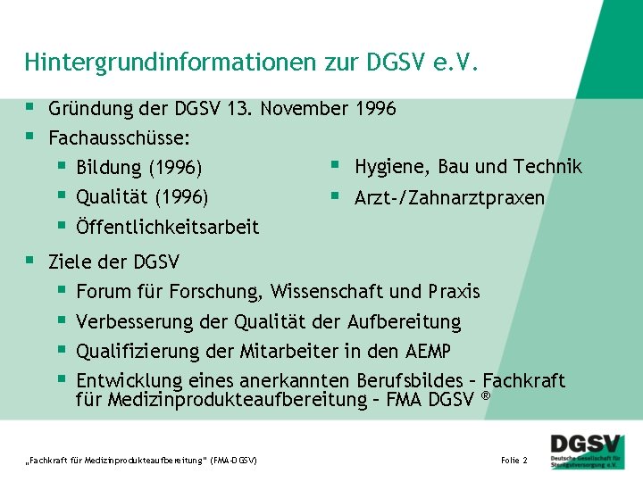 16 ZSVA Hygieneforum SH in Damp DGSV1996 bis