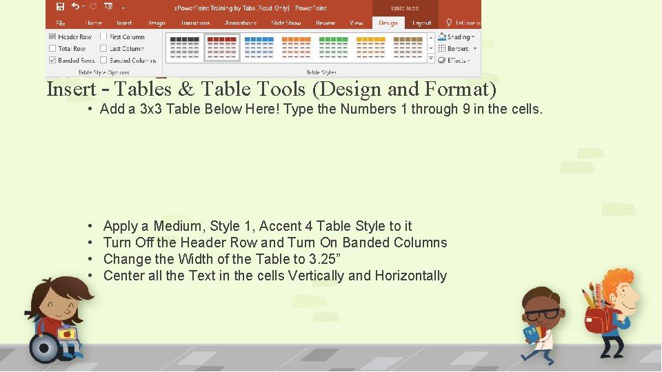 Power Point Tabs A little project for each