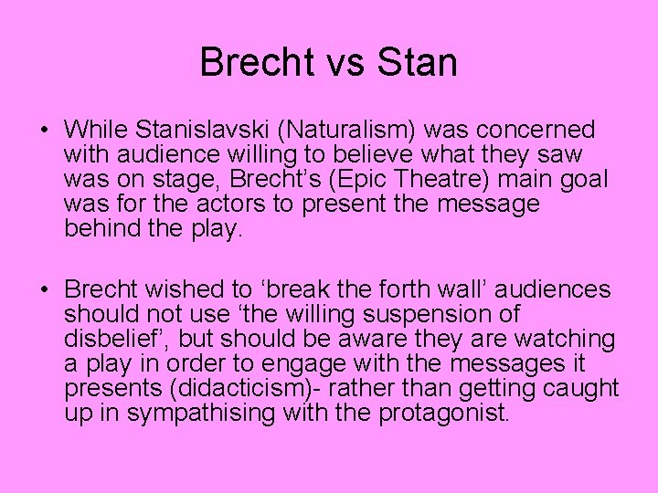 Bertolt Brecht And Epic Theatre Actors should not