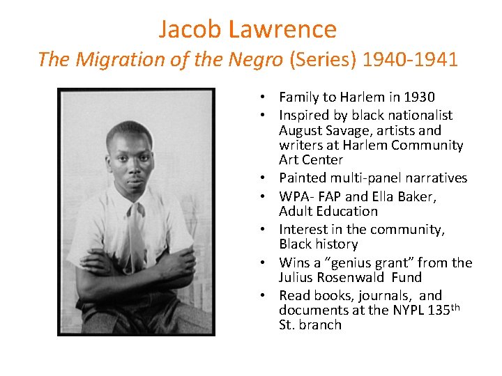 Jacob Lawrence The Migration Series Odd numbered pictures