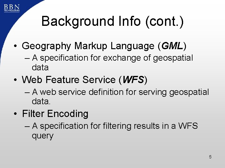 Geospatial Semantic Web Architecture of Ontologies Michael Smith