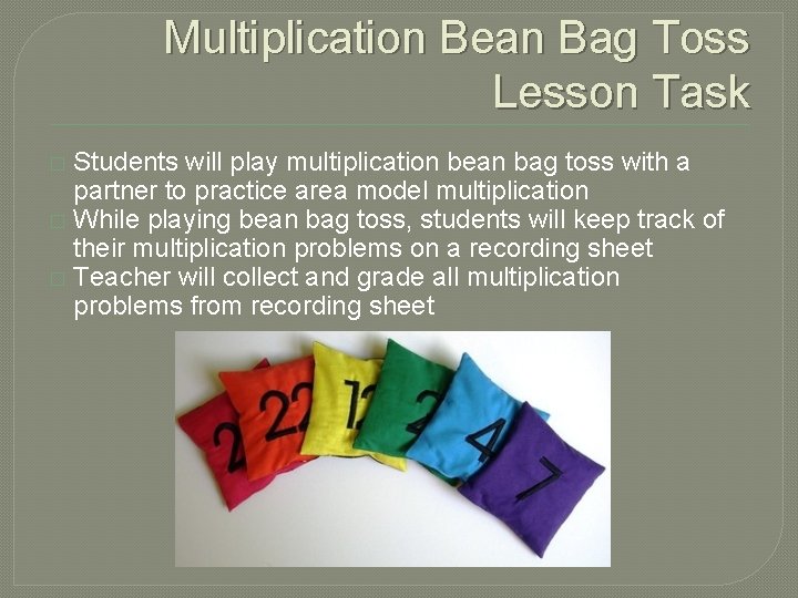 Multiplication Bean Bag Toss Janie Everett EDT 605