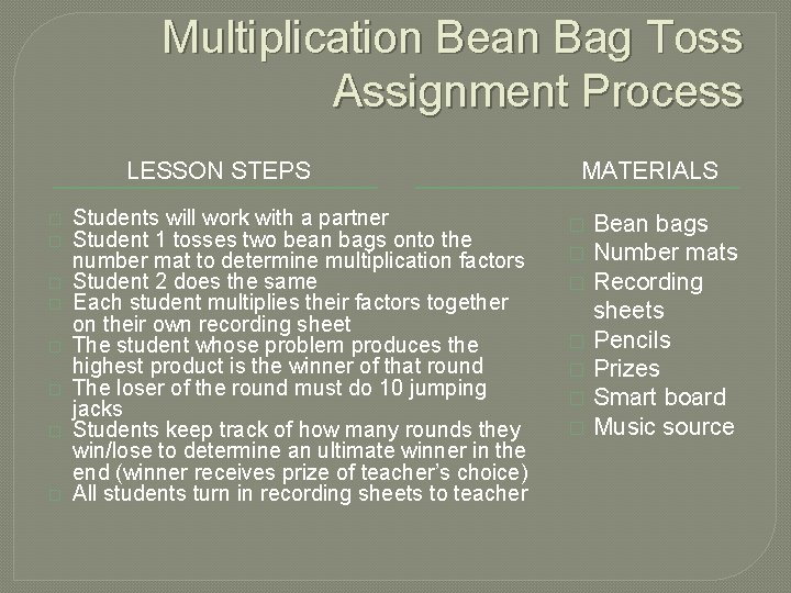 Multiplication Bean Bag Toss Janie Everett EDT 605