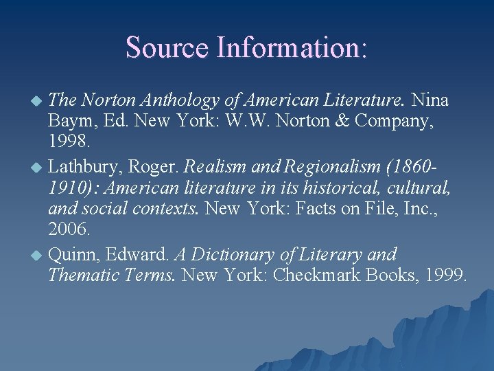 Ethan Frome by Edith Wharton Background Information Table