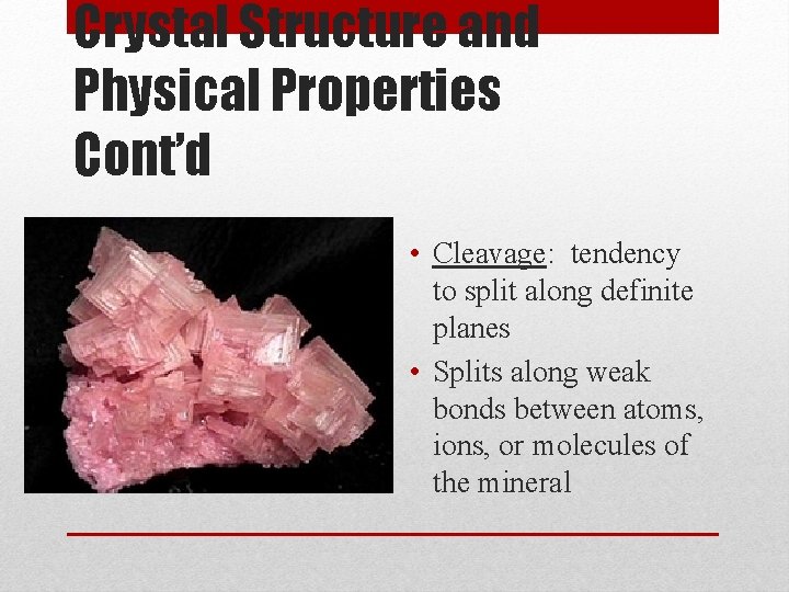 5 2 Composition and Structure of Minerals Objectives