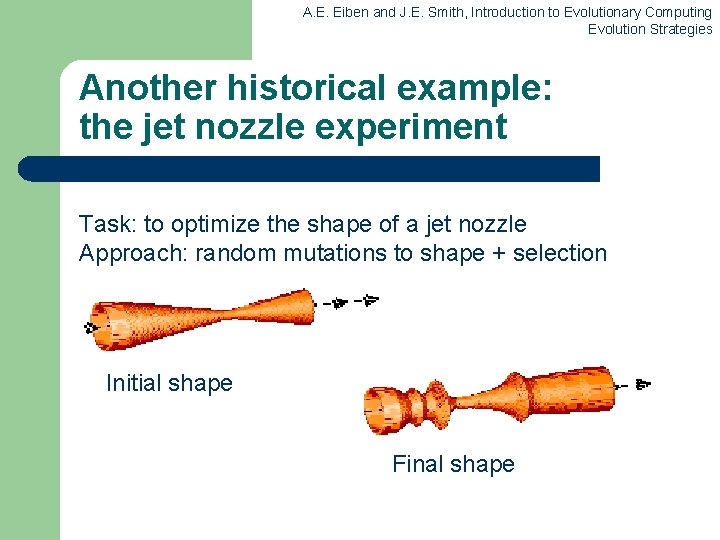 Evolution strategies Chapter 4 A E Eiben and