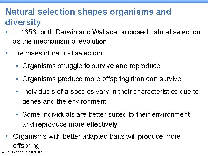 Lecture Outlines Chapter 3 Evolution Biodiversity and Population