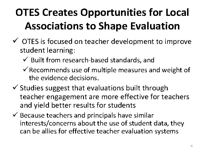 HB 153 and the Ohio Teacher Evaluation System