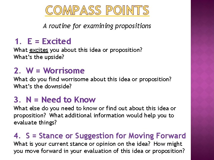 Making thinking visible by fostering four thinking ideals