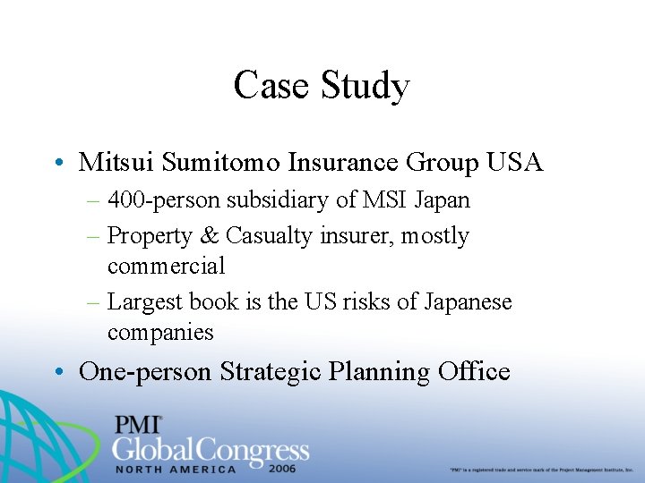 Strategic Project Management Alex S Brown PMP Mitsui