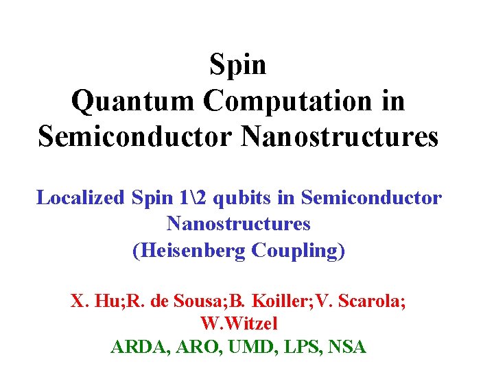 DANIEL TSUI LECTURE BEIJING 2005 SANKAR DAS SARMA