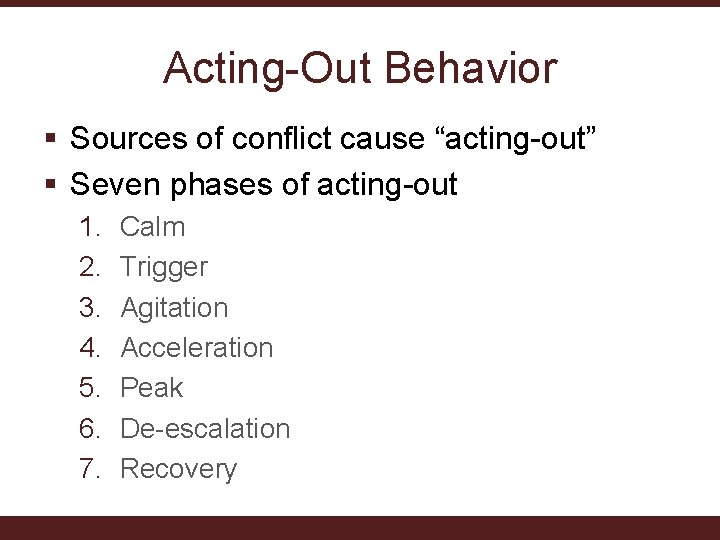 Conflict Resolution for CBLE Instructor Terminal Objective Upon