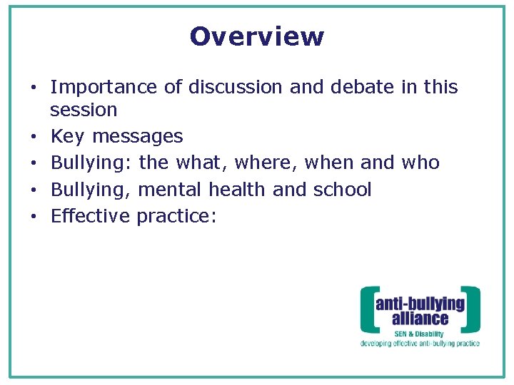 Bullying and Mental Health in Children and Young