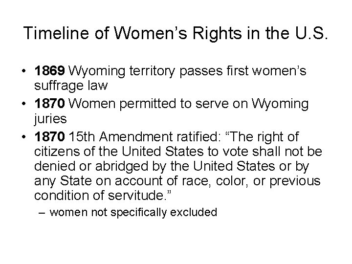 Human Rights and Womens Rights A Brief History