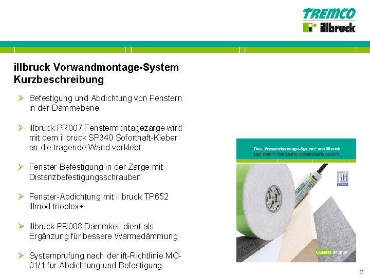 illbruck VorwandmontageSystem illbruck PR 007 Fenstermontagezarge illbruck PR