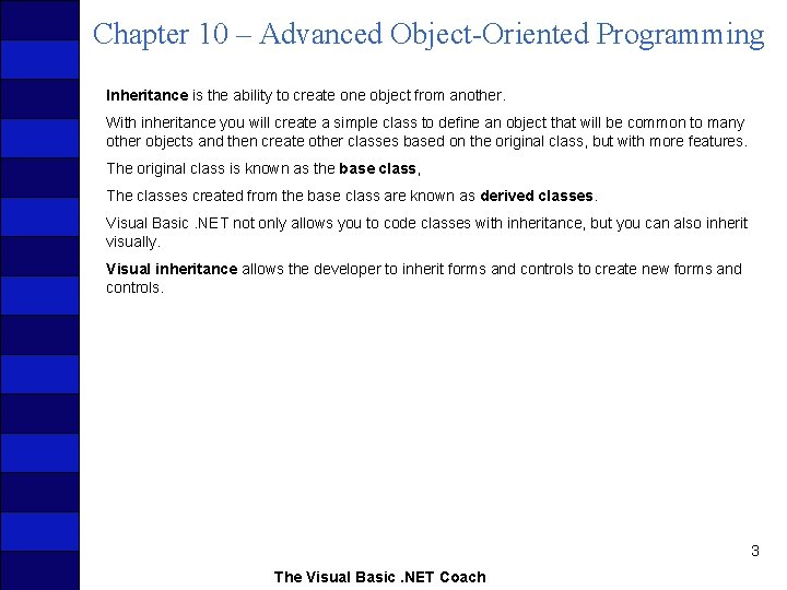 Chapter 10 Advanced ObjectOriented Programming Everything in Visual