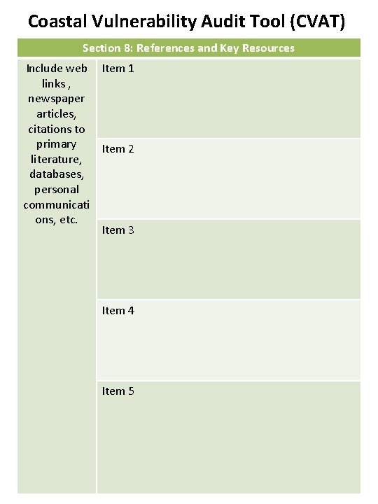 Capstone Project Coastal Vulnerability Audit Tool CVAT Curacao