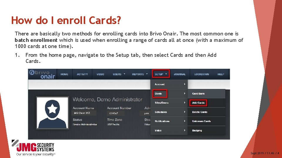 Brivo Onair Access Control EndUser Training Card Enrollment Brivo Onair Access Control EndUser Training Card Enrollment