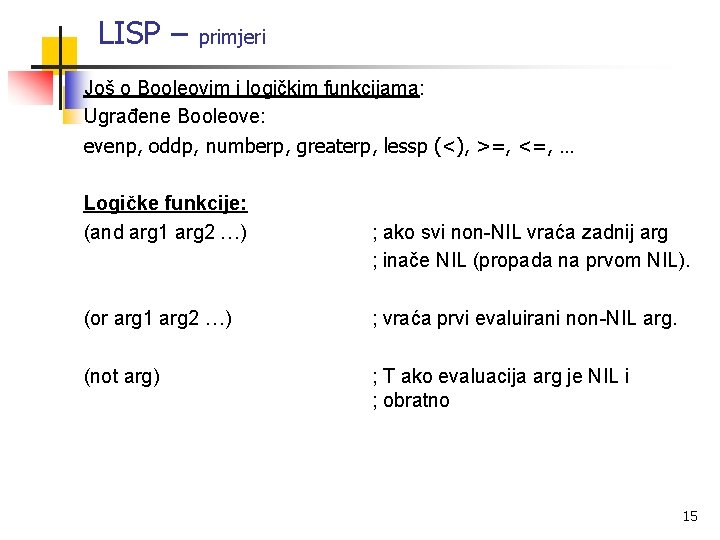 LISP n LISP list processing obradba struktura simbola