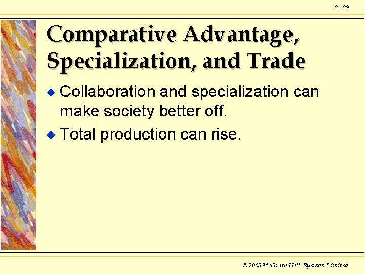 2 1 The Production Possibilities Curve and Economic