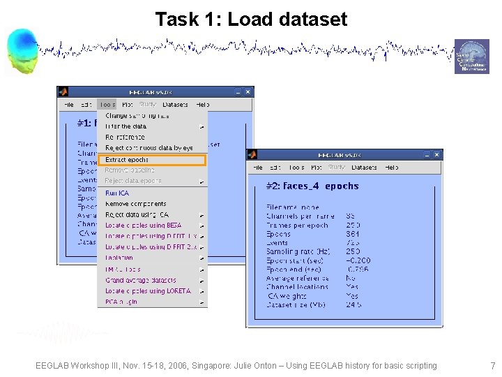 Using EEGLAB history for basic scripting EEG history