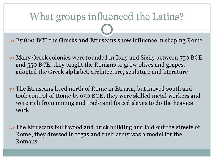 Romes Beginnings What Role did Geography play in