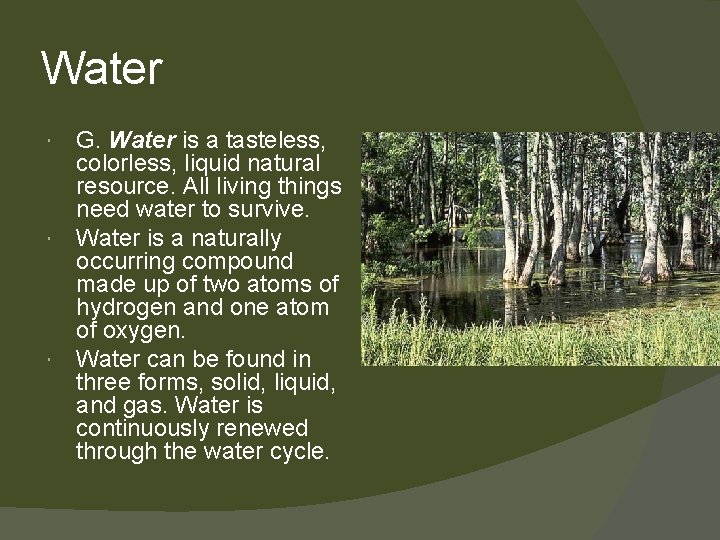 EXPLORING NATURAL RESOURCES Objectives 1 Define and identify