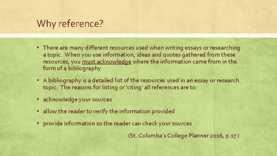 Referencing Acknowledging intellectual property bibliography and ...